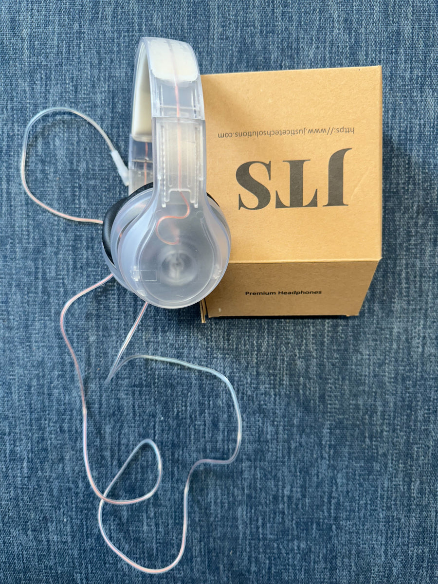 Premium Transparent Head Phone Upgrade with Microphone – Justice Tech ...